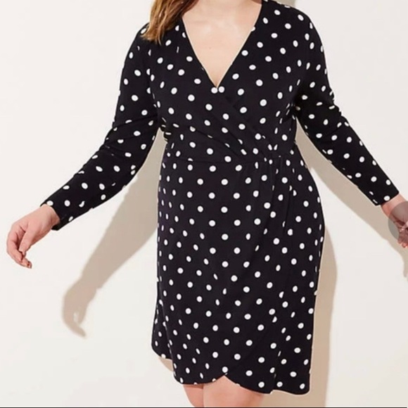 LOFT | Dresses | Plus Size Polka Dot Loft Dress | Poshmark